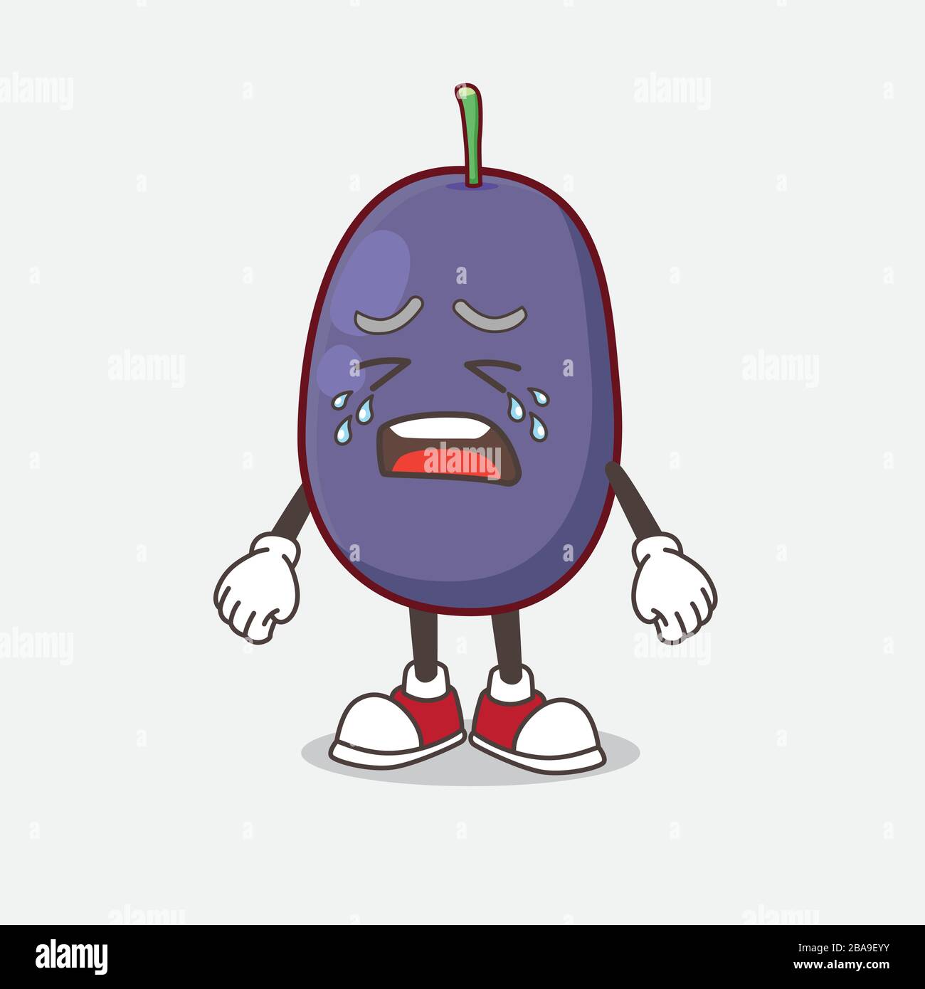 Purple Java Plum Mascot Character Vector Illustration Stock Vector ...