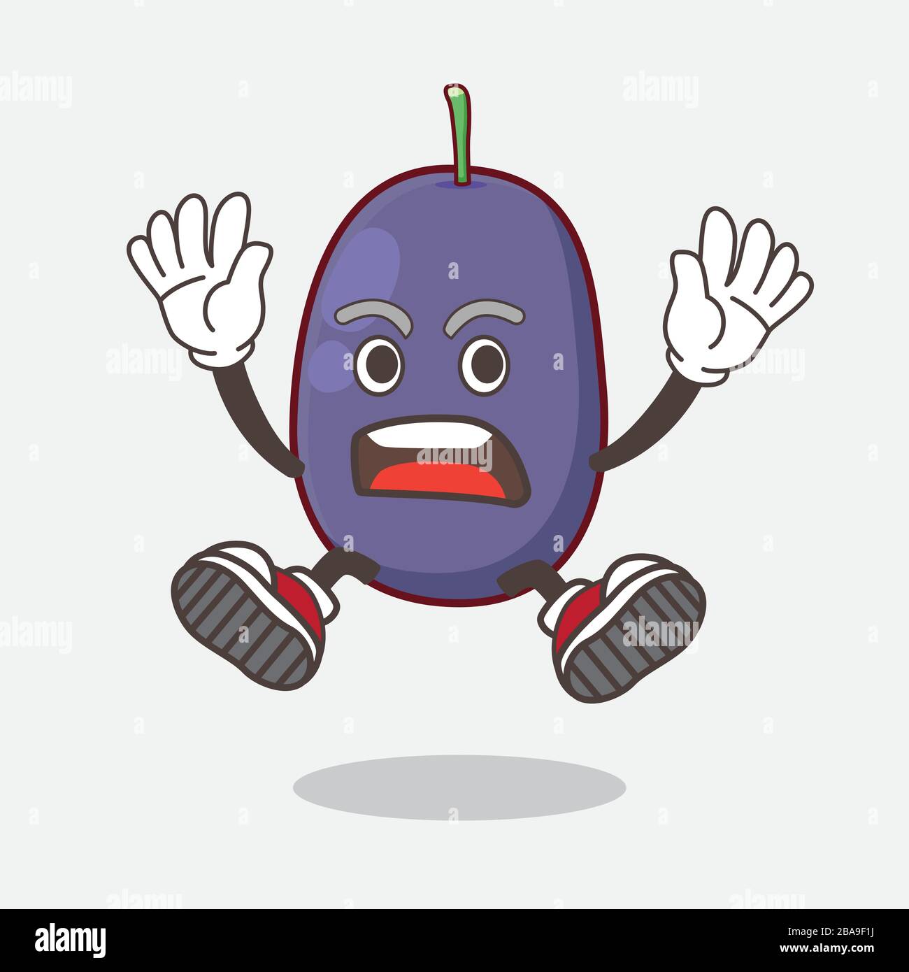 Purple Java Plum Mascot Character Vector Illustration Stock Vector ...