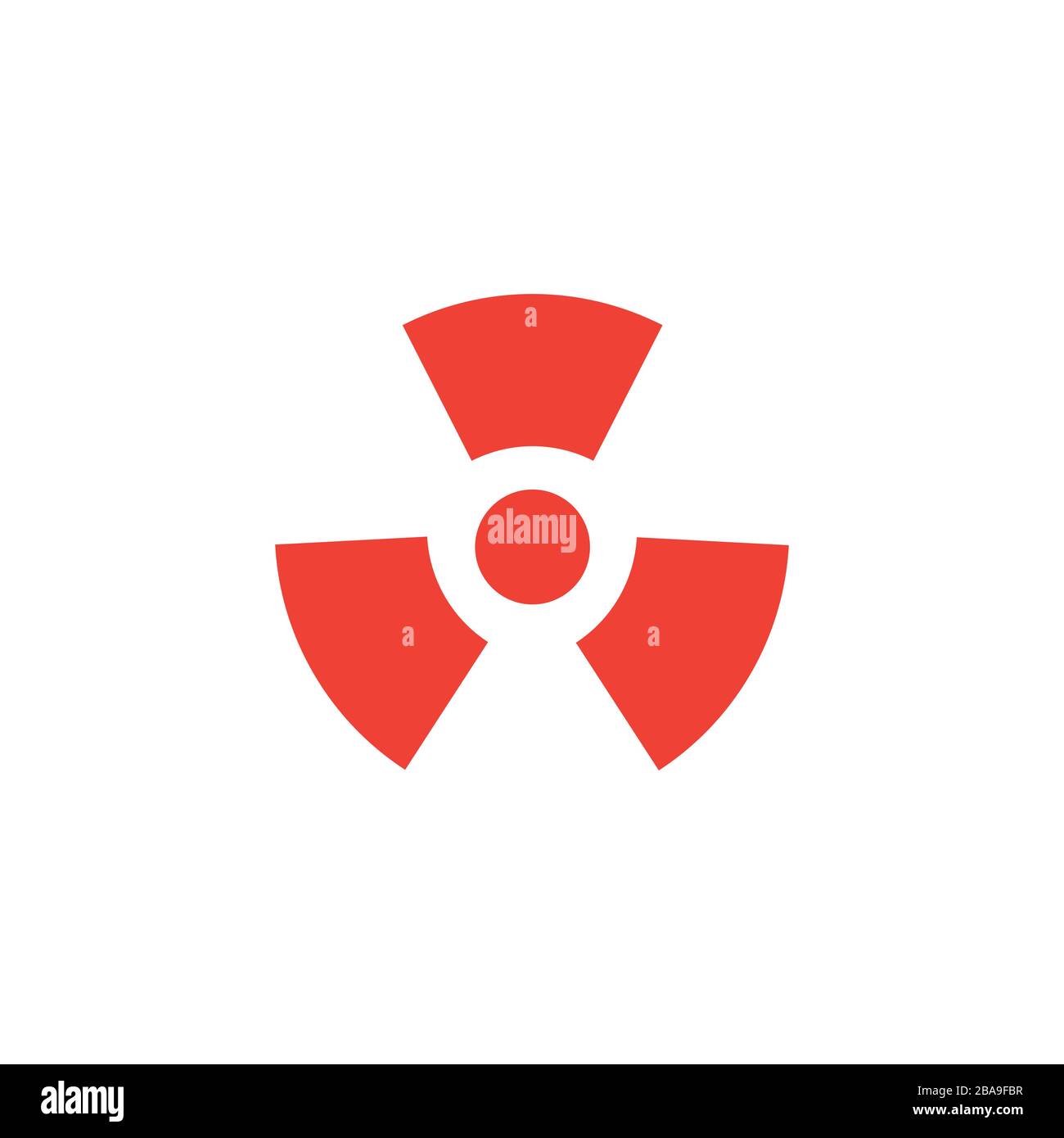 Propeller Red Icon On White Background. Red Flat Style Vector ...