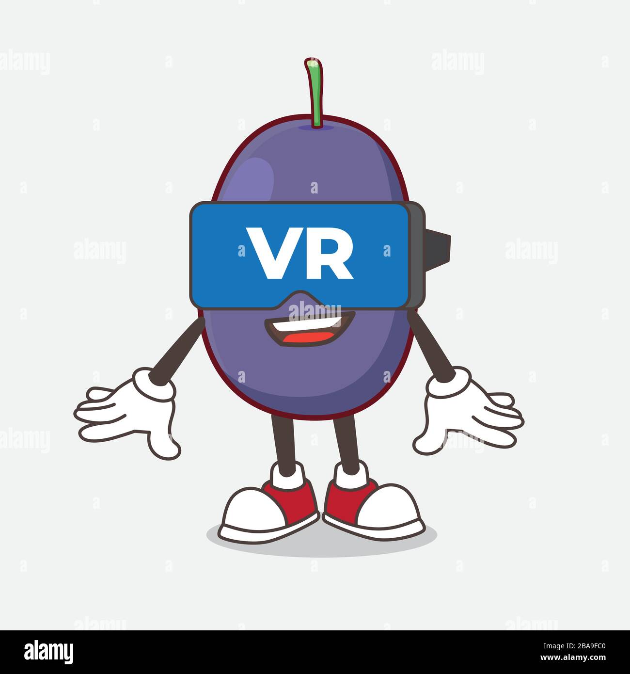 Purple Java Plum Mascot Character Vector Illustration Stock Vector ...