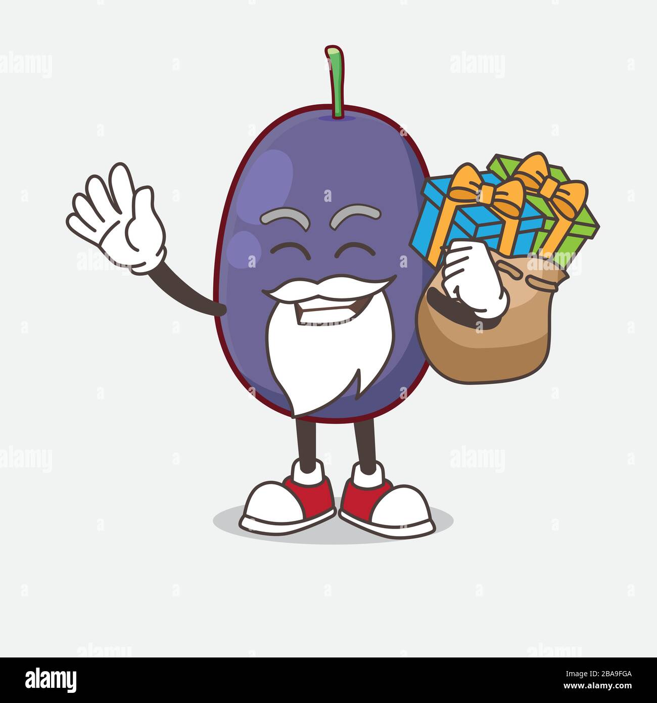 Purple Java Plum Mascot Character Vector Illustration Stock Vector ...