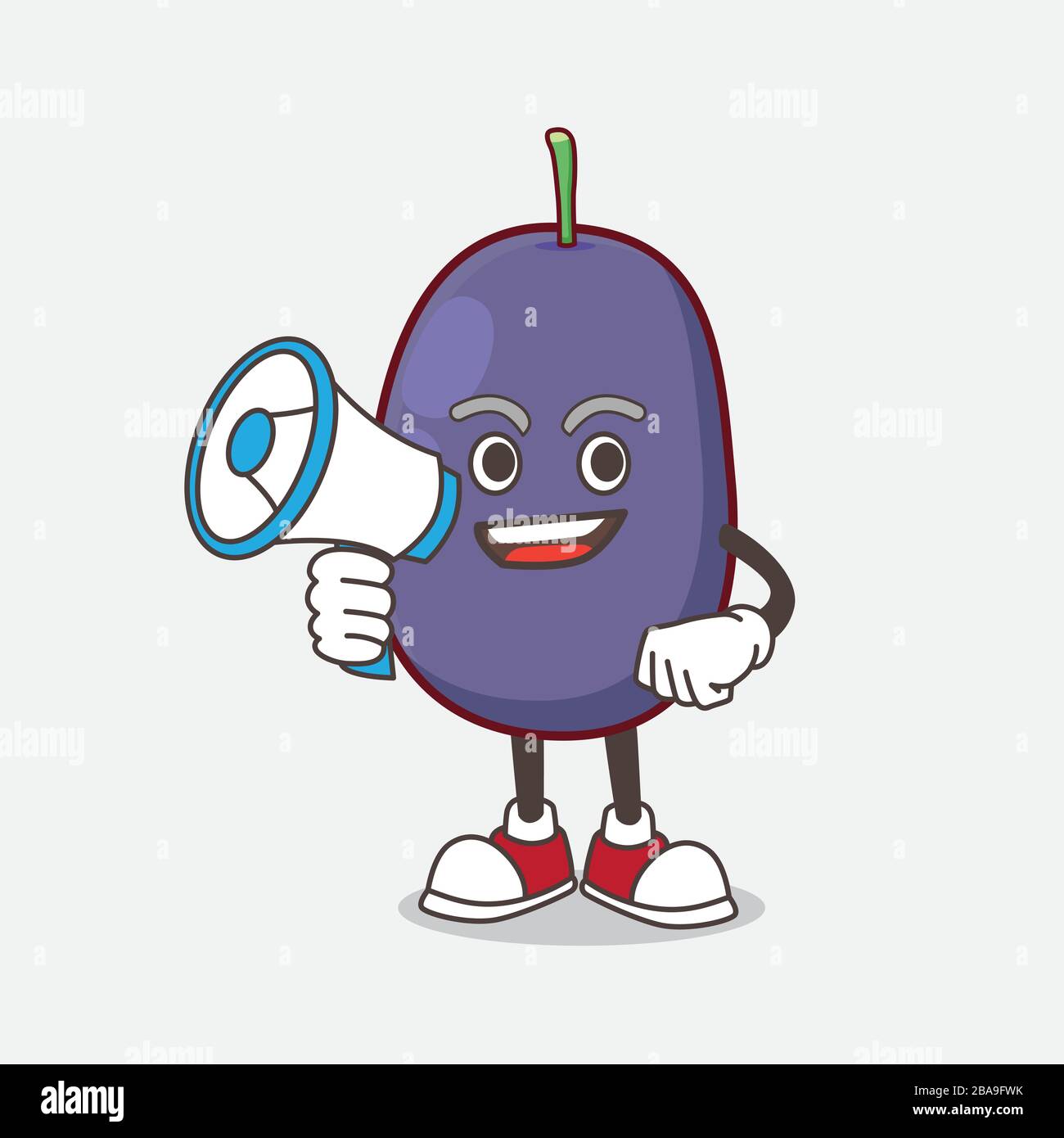 Purple Java Plum Mascot Character Vector Illustration Stock Vector ...