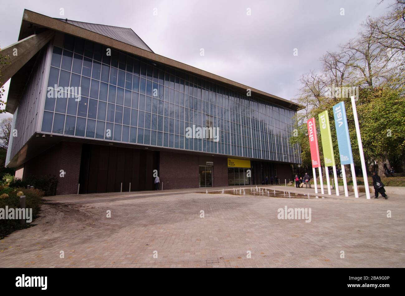 London- Design Museum in Kensington, London. Exterior shot of the world ...