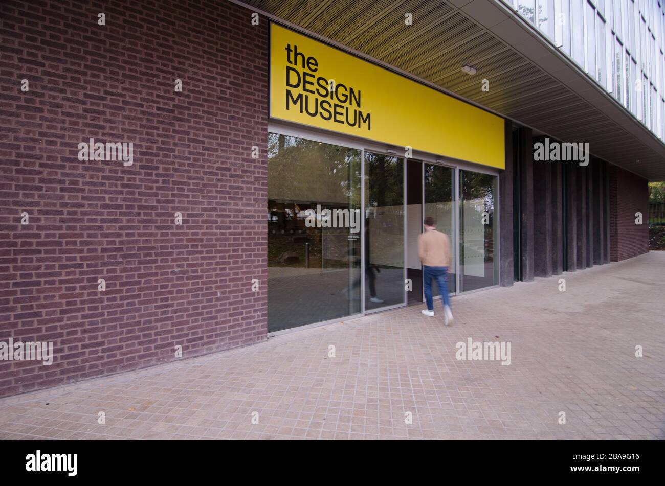 London- Design Museum in Kensington, London. Exterior shot of the world ...