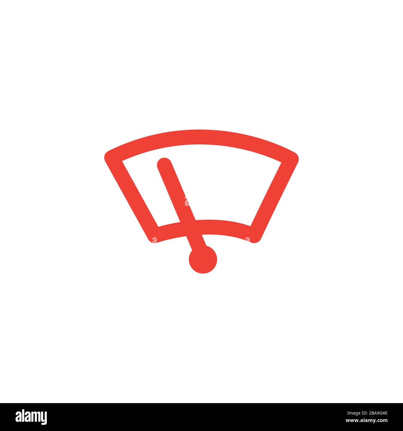 Speedometer Red Icon On White Background. Red Flat Style Vector ...
