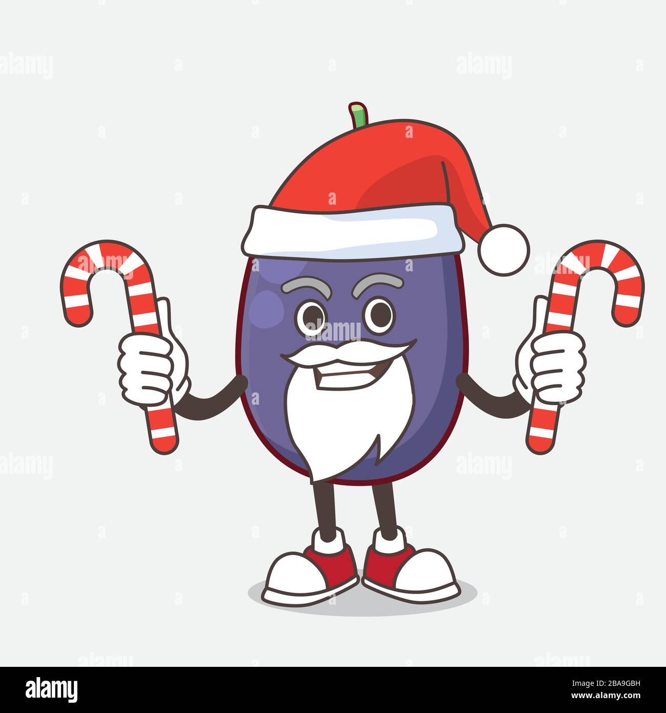 Purple Java Plum Mascot Character Vector Illustration Stock Vector ...