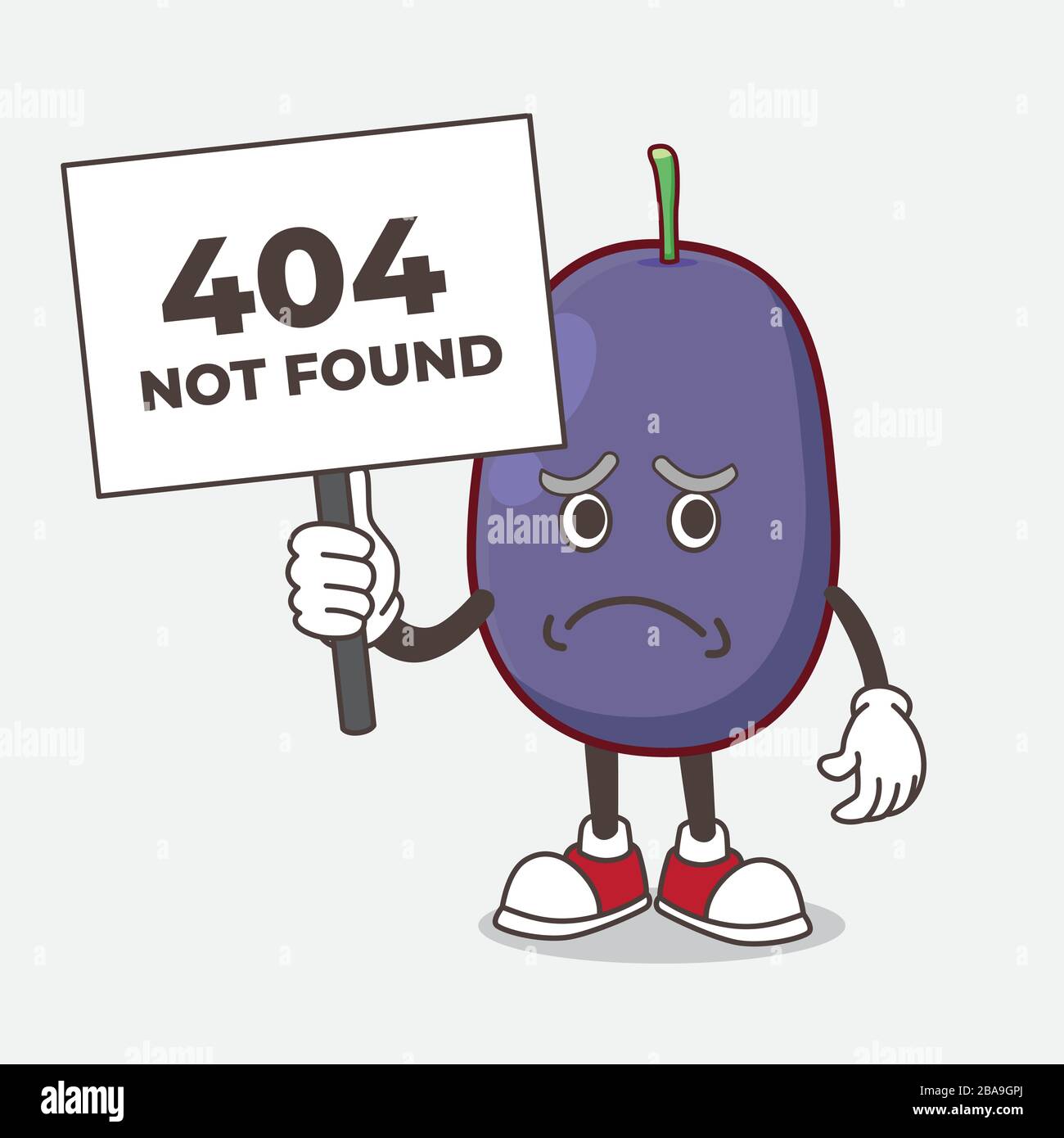 Purple Java Plum Mascot Character Vector Illustration Stock Vector ...