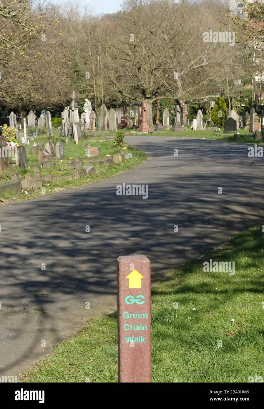 Sign for Green Chain Walk in South London Stock Photo - Alamy
