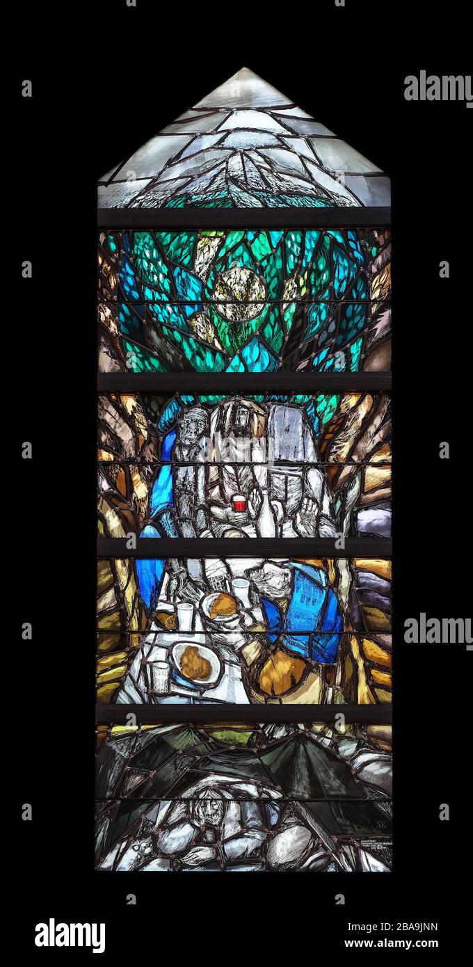 Spirit of God awakens a new life, both dead and alive, stained glass ...