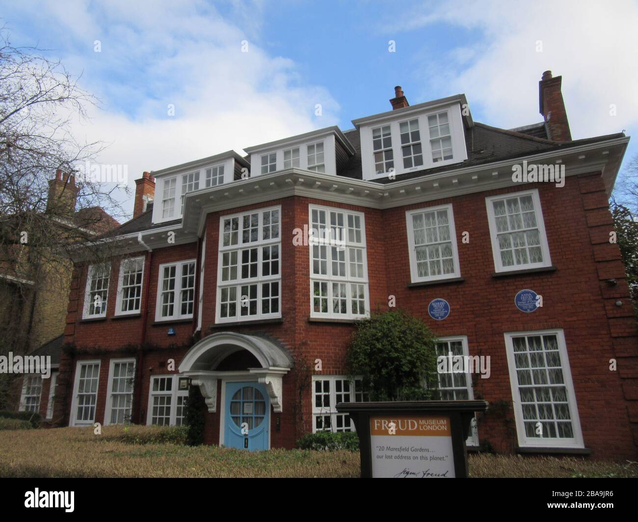 LONDON- The Freud Museum London, exterior. A museum dedicated to ...