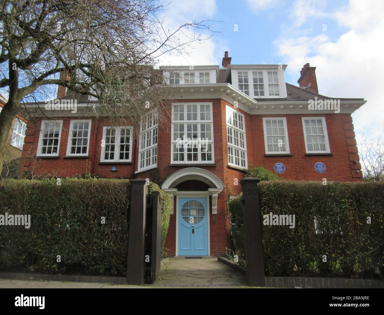 LONDON- The Freud Museum London, exterior. A museum dedicated to ...