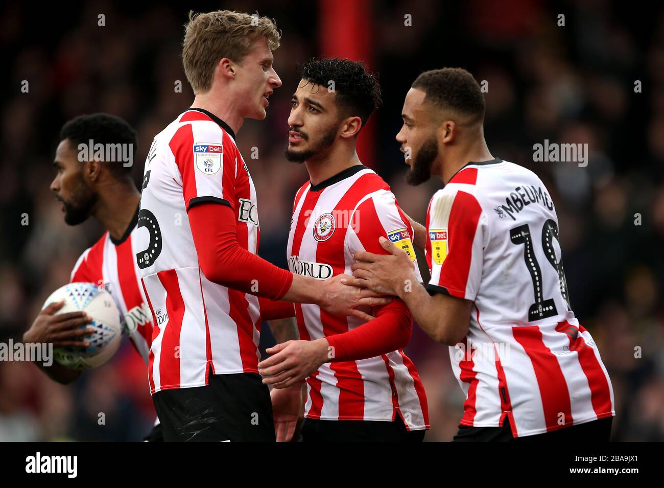 Brentford's Said Benrahma celebrates scoring his side's second goal of ...