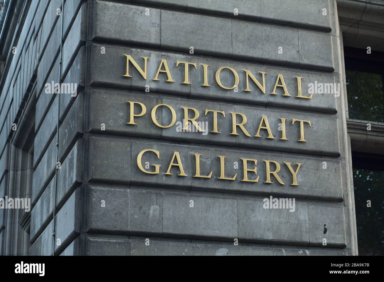 LONDON- MAY, 2019: The National Portrait Gallery on Trafalgar Square, a ...