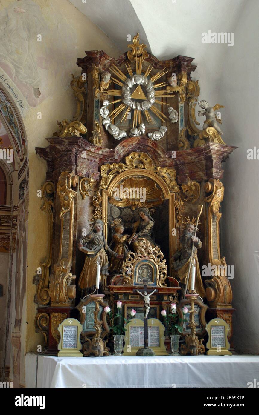 The altar of Saint Anne in the Chapel of Saint John the Baptist in ...