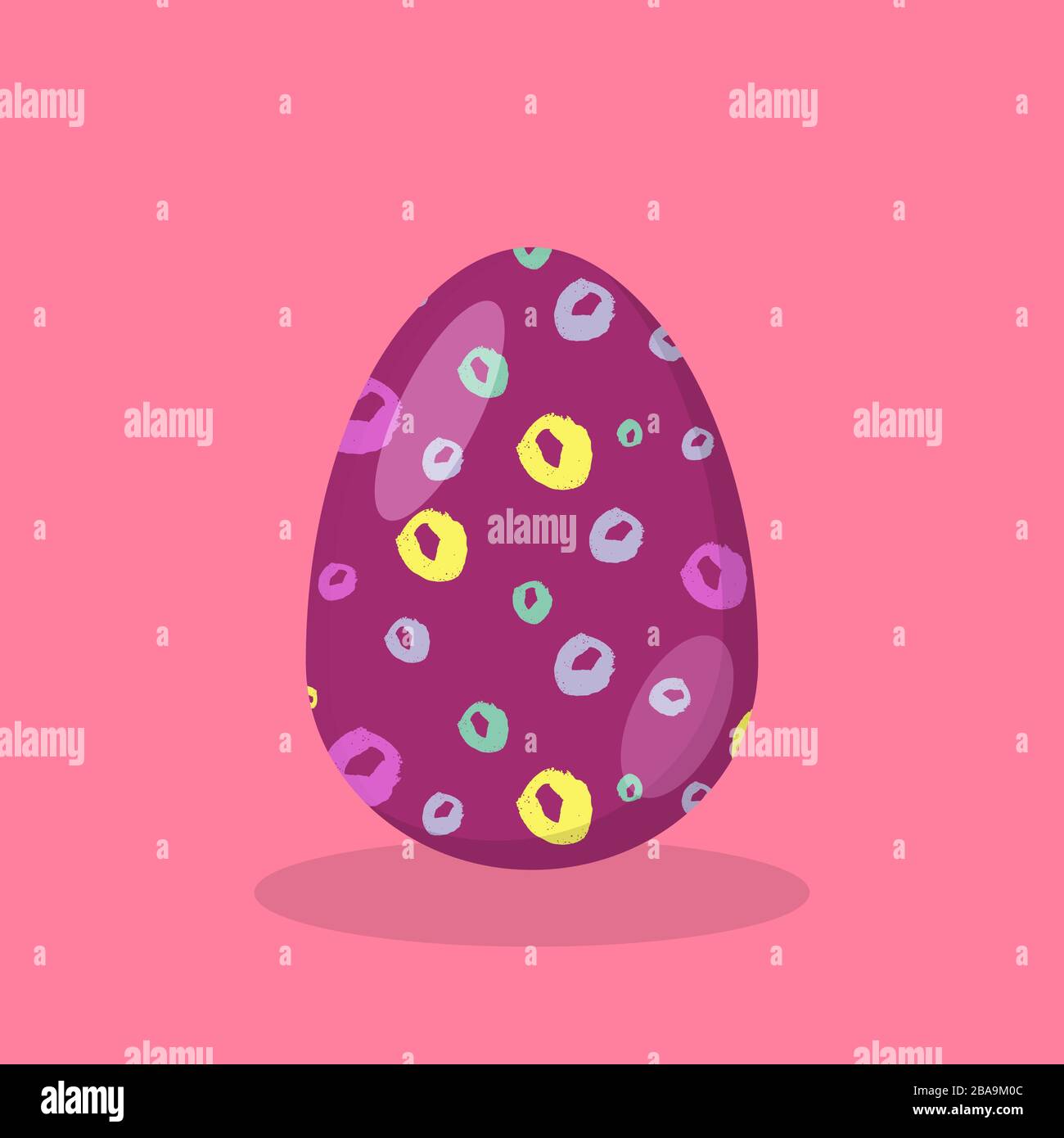Simple Easter egg shape - traditional symbol of holiday. Flat design ...