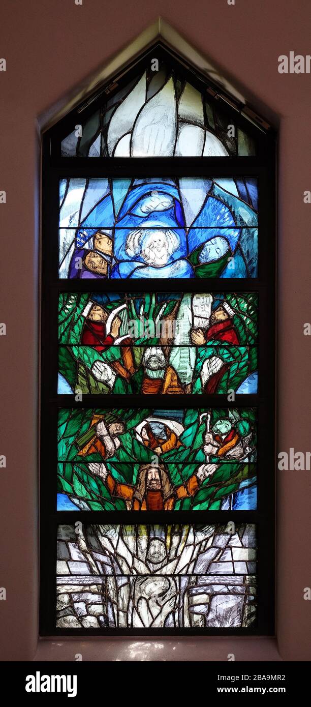 God, the Creator of all life, stained glass window by Sieger Koder in ...