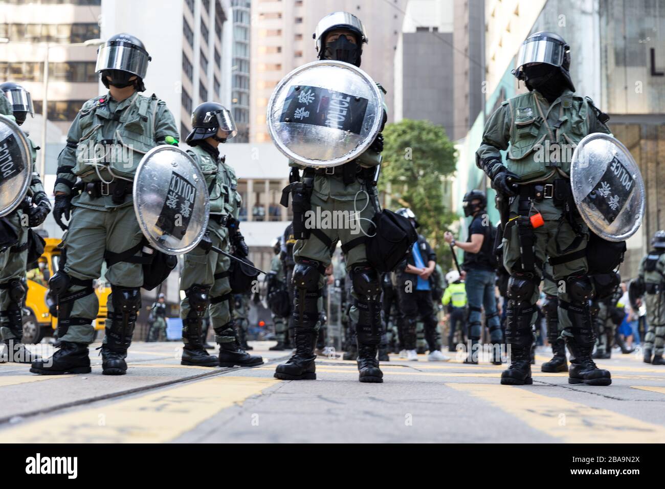 Hong Kong Police officers in Central Hong Kong Stock Photo - Alamy