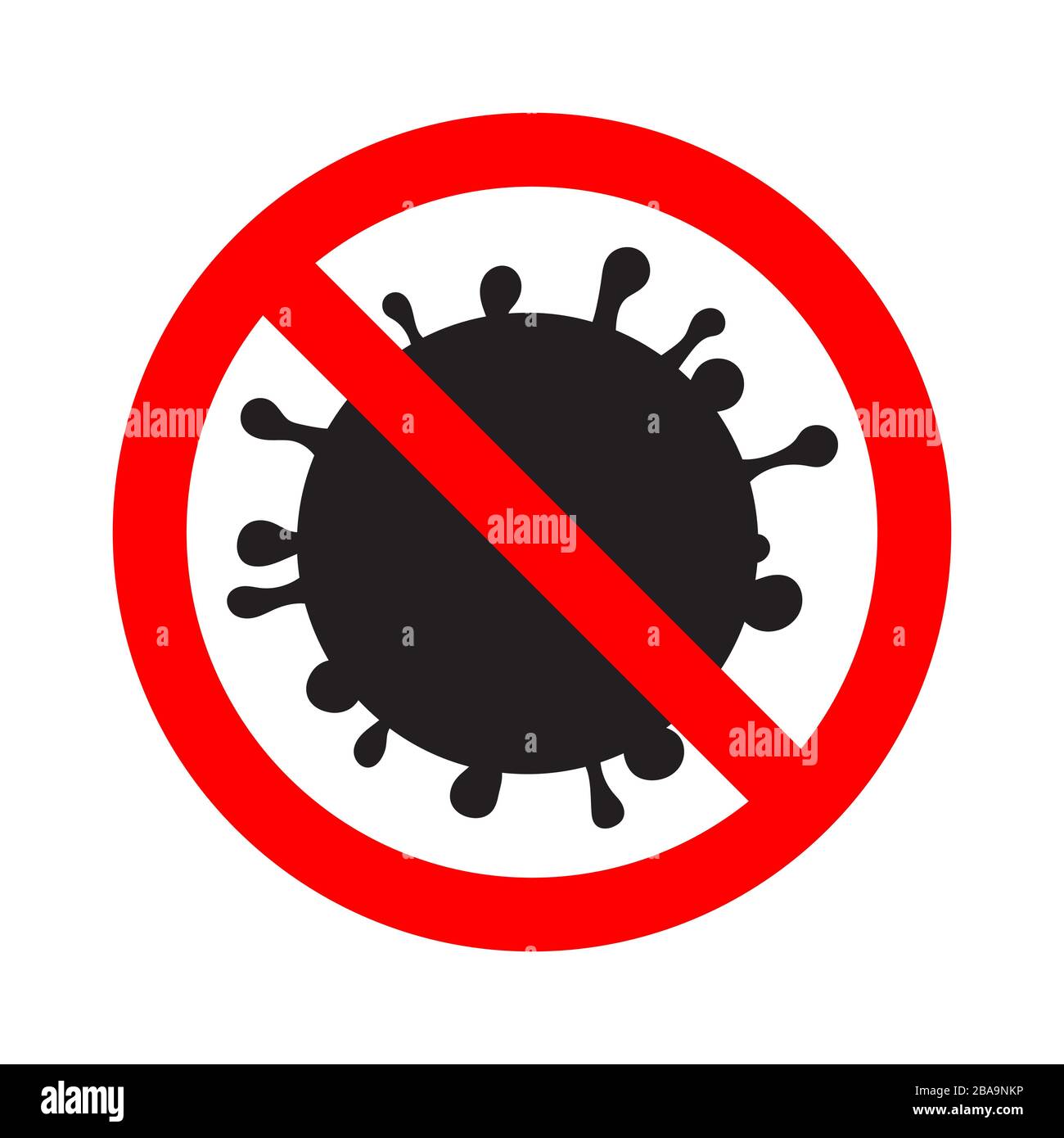 Stop virus prohibition sign. Infection protect. Danger biohazard symbol ...