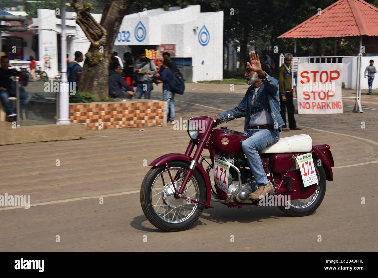 1964 Ariel motorcycle with 350 cc and 1 cylinder engine. India Stock ...