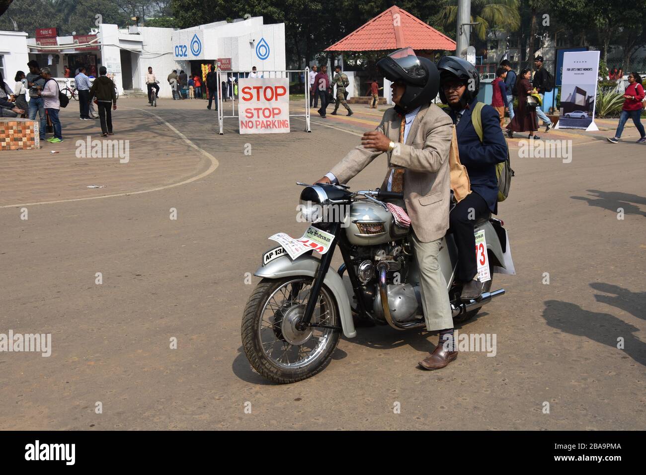 1965 Triumph motorcycle with 500 cc and 1 cylinder engine. India AP 13 ...