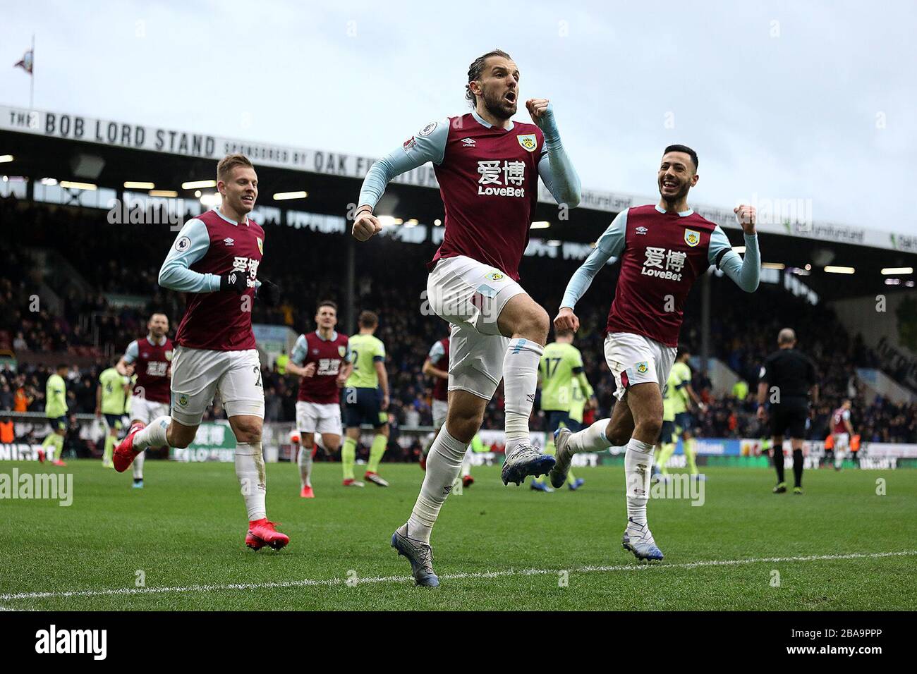 Burnley's Jay Rodriguez celebrates scoring his side's second goal of ...