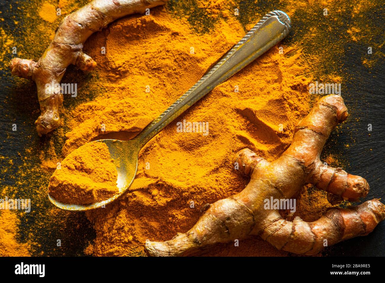 Turmeric powder spice. Spices concept photo Stock Photo - Alamy