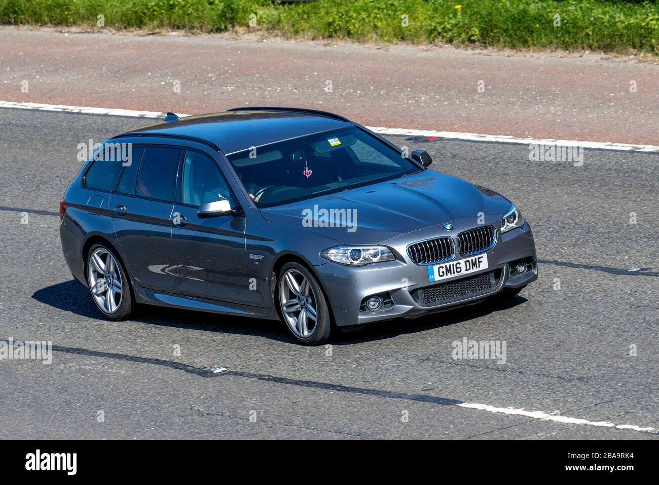 2016 Blue BMW 520D M Sport Auto; UK Vehicular traffic, road transport ...