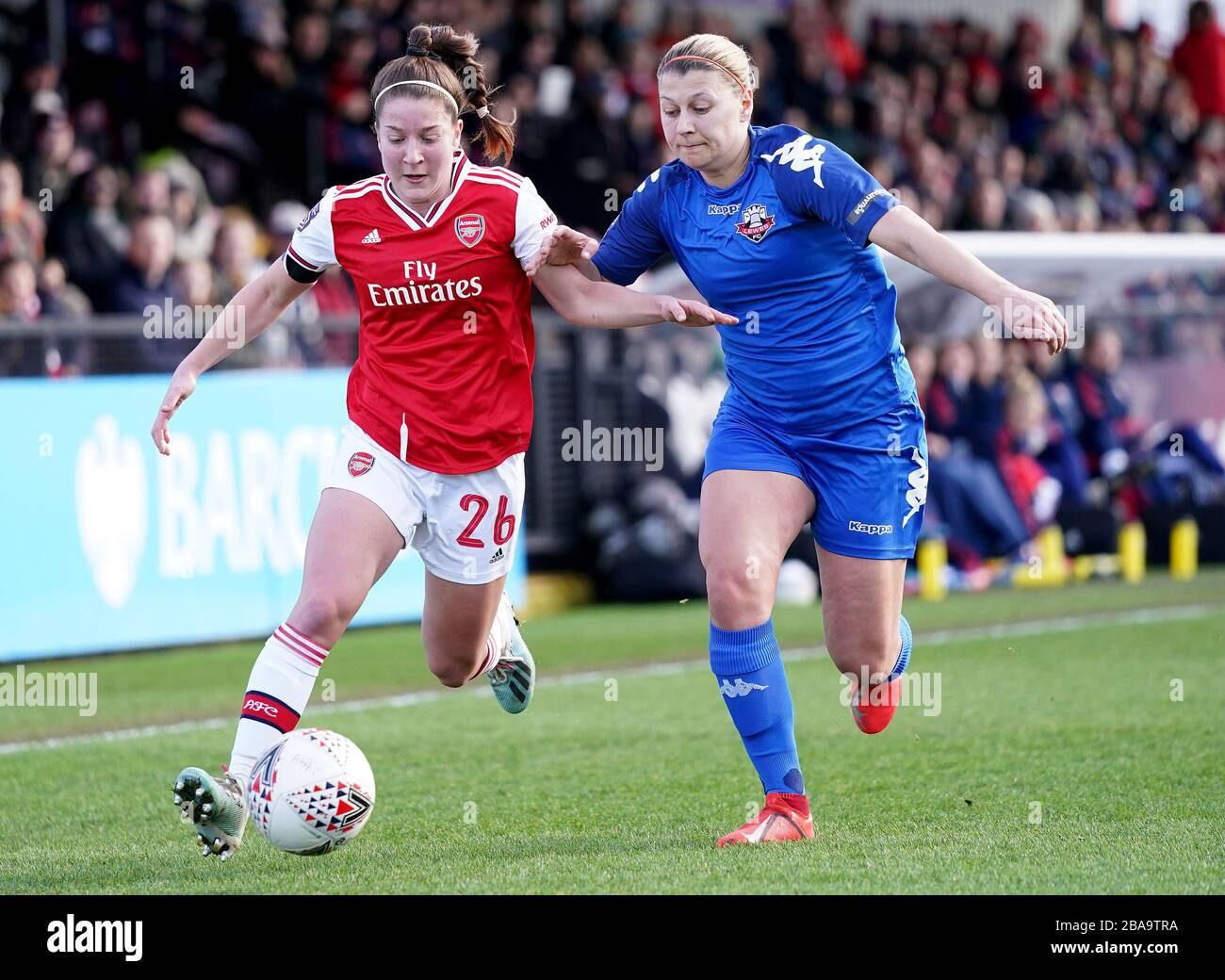Arsenal's Ruby Grant (left) in action Stock Photo - Alamy