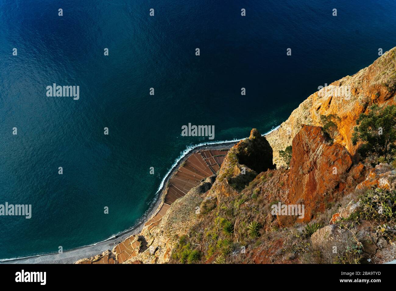 Aerial view island cliffside landscape hi-res stock photography and ...
