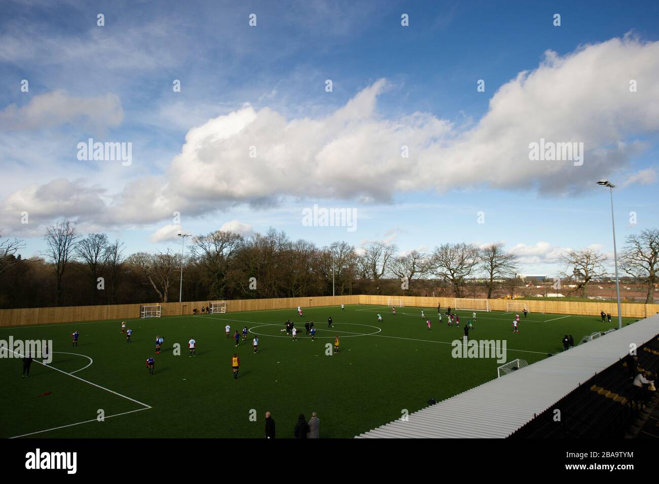 Waterlogged football pitch hi-res stock photography and images - Alamy