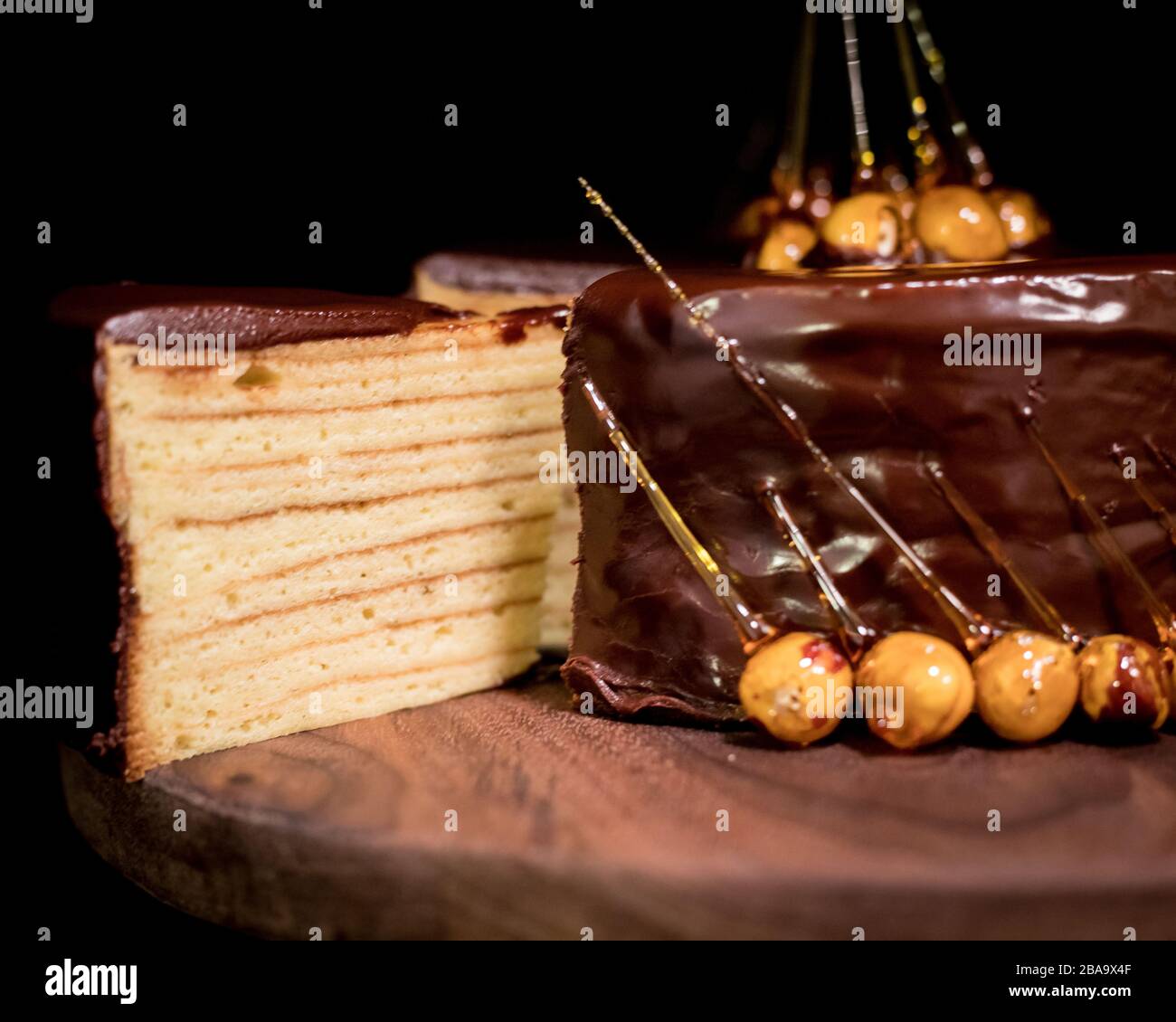 Baumkuchen Cake Slice with Layers Stock Photo - Alamy