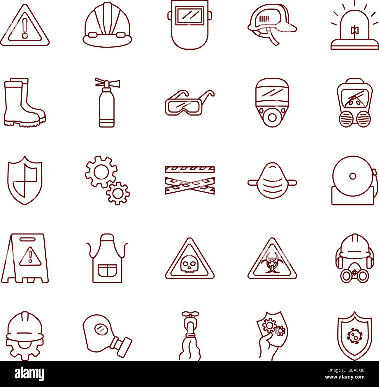 Industrial Warning Signs Vector