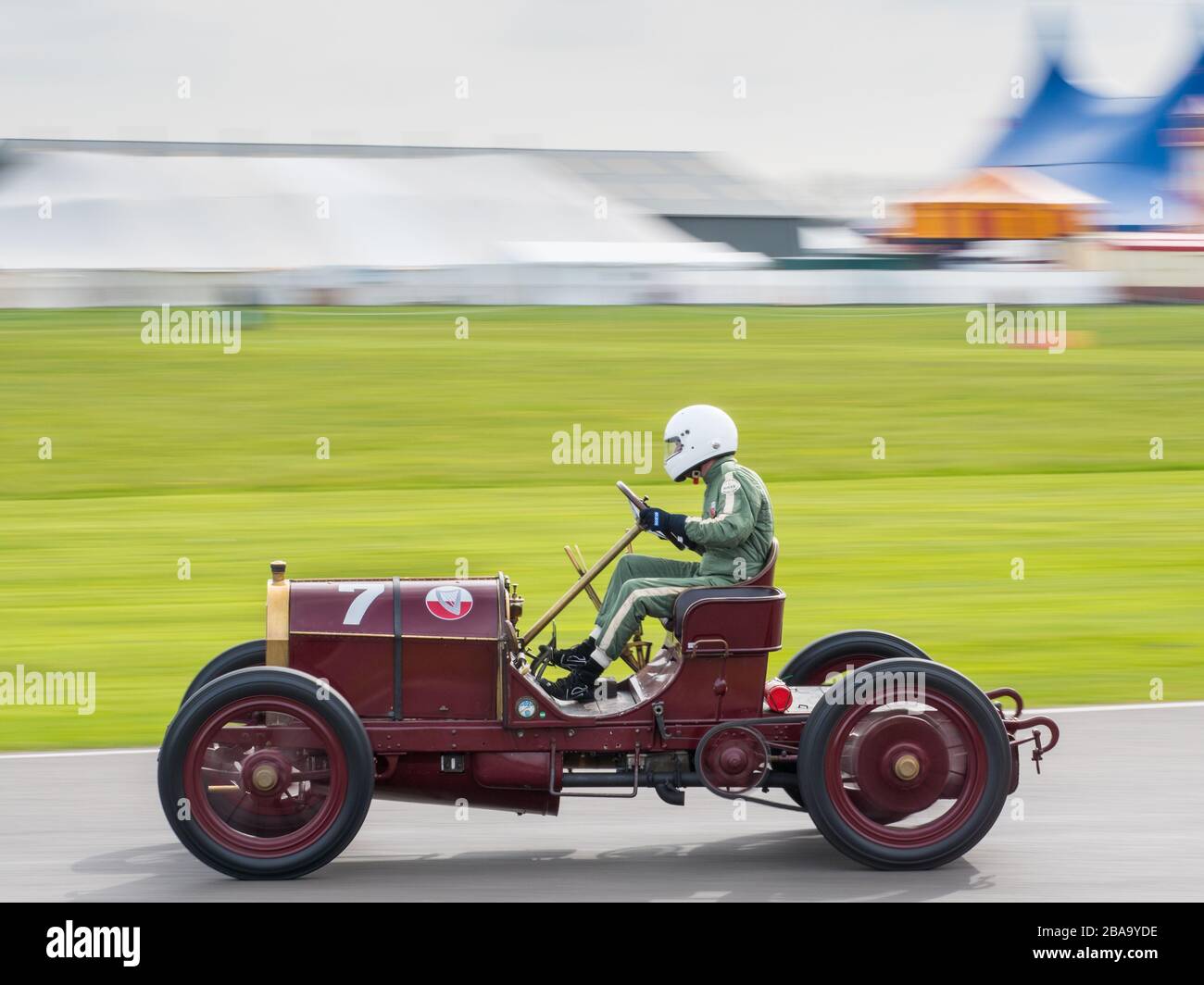Mercedes 60hp Edwardian racing car at the 77MM Goodwood members Meeting ...