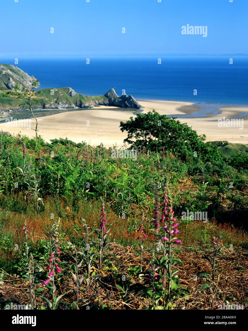 Three Cliffs Bay, Gower Peninsula, Wales Stock Photo - Alamy
