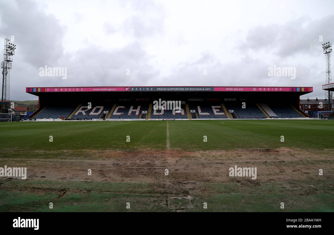 A general view of Rochdale's Crown Oil Arena Stock Photo - Alamy