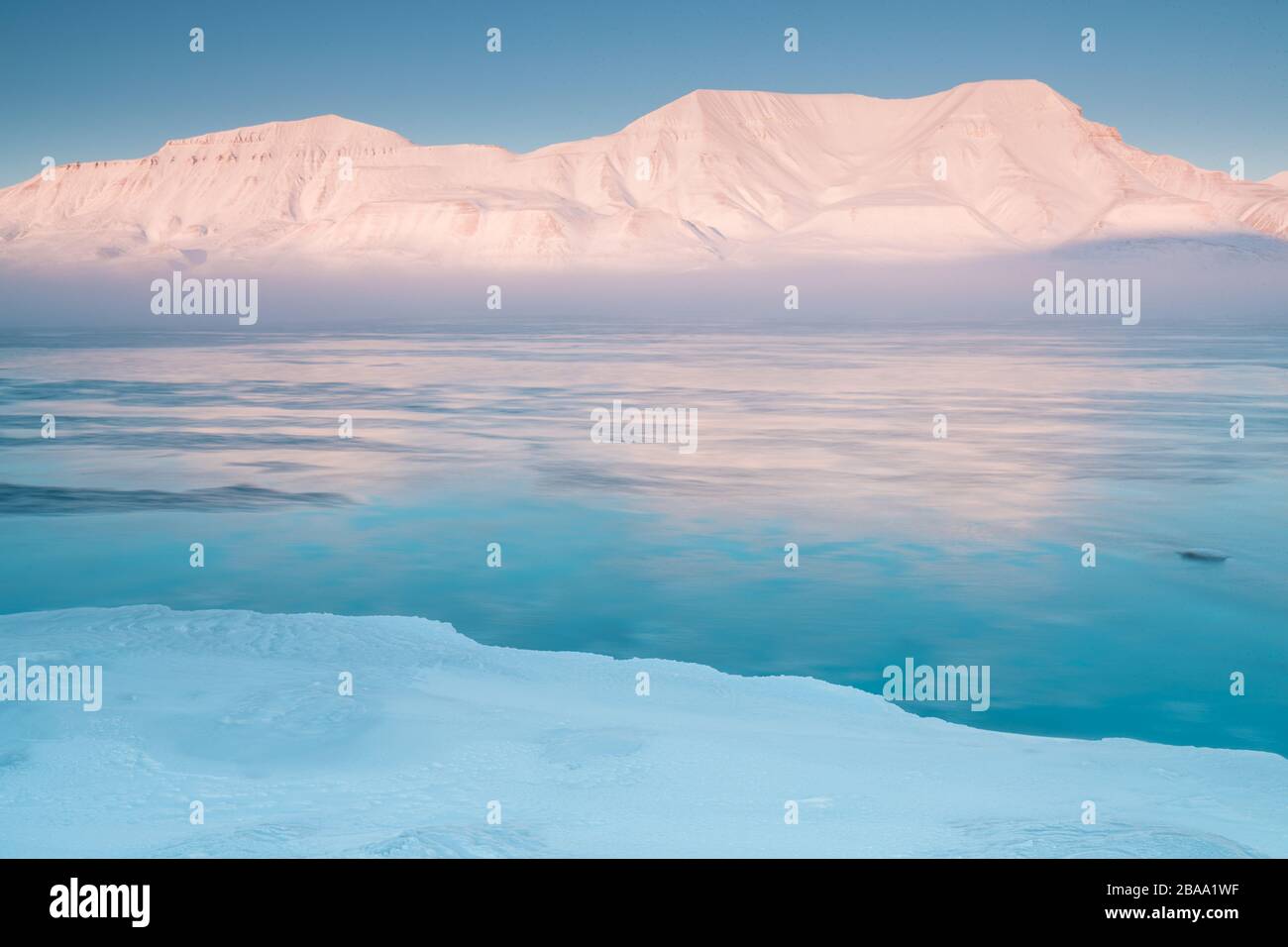 Norway landscape ice nature of the glacier mountains of Spitsbergen ...