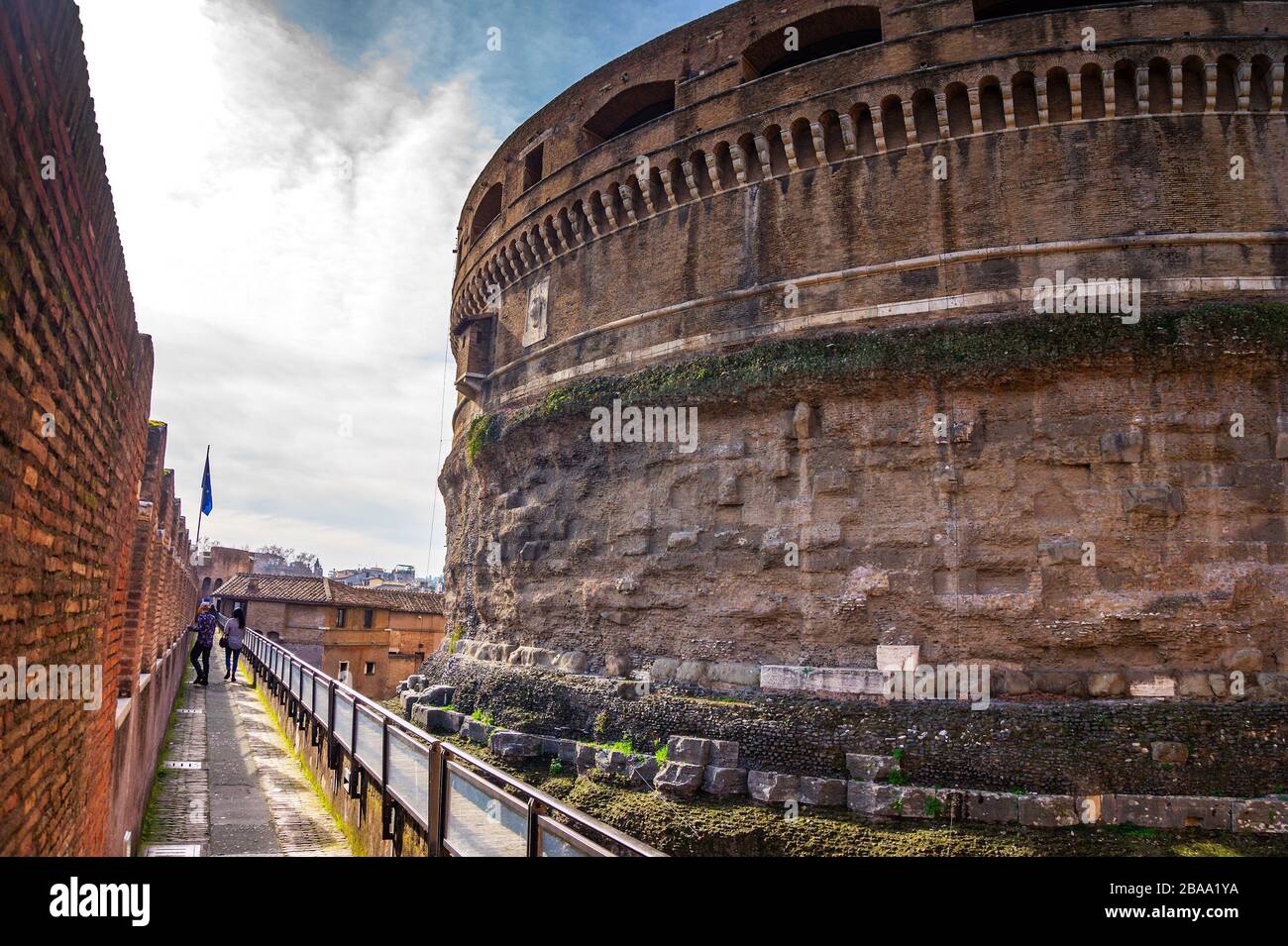 Architectural details of Castel Sant Angelo or Mausoleum of Hadrian ...