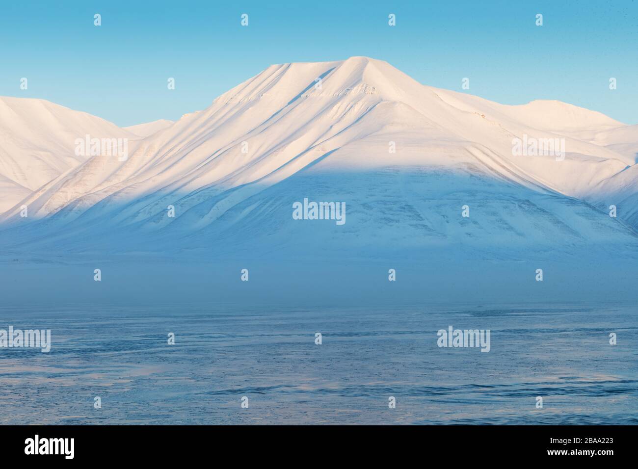 Norway landscape ice nature of the glacier mountains of Spitsbergen ...