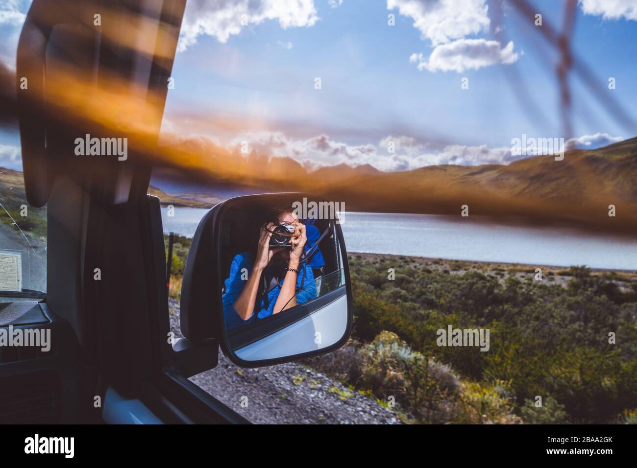 Road trip looking from the window Stock Photo - Alamy