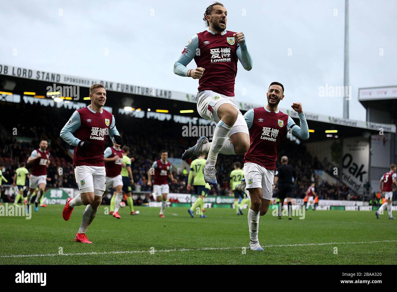 Burnley's Jay Rodriguez celebrates scoring his side's second goal of ...