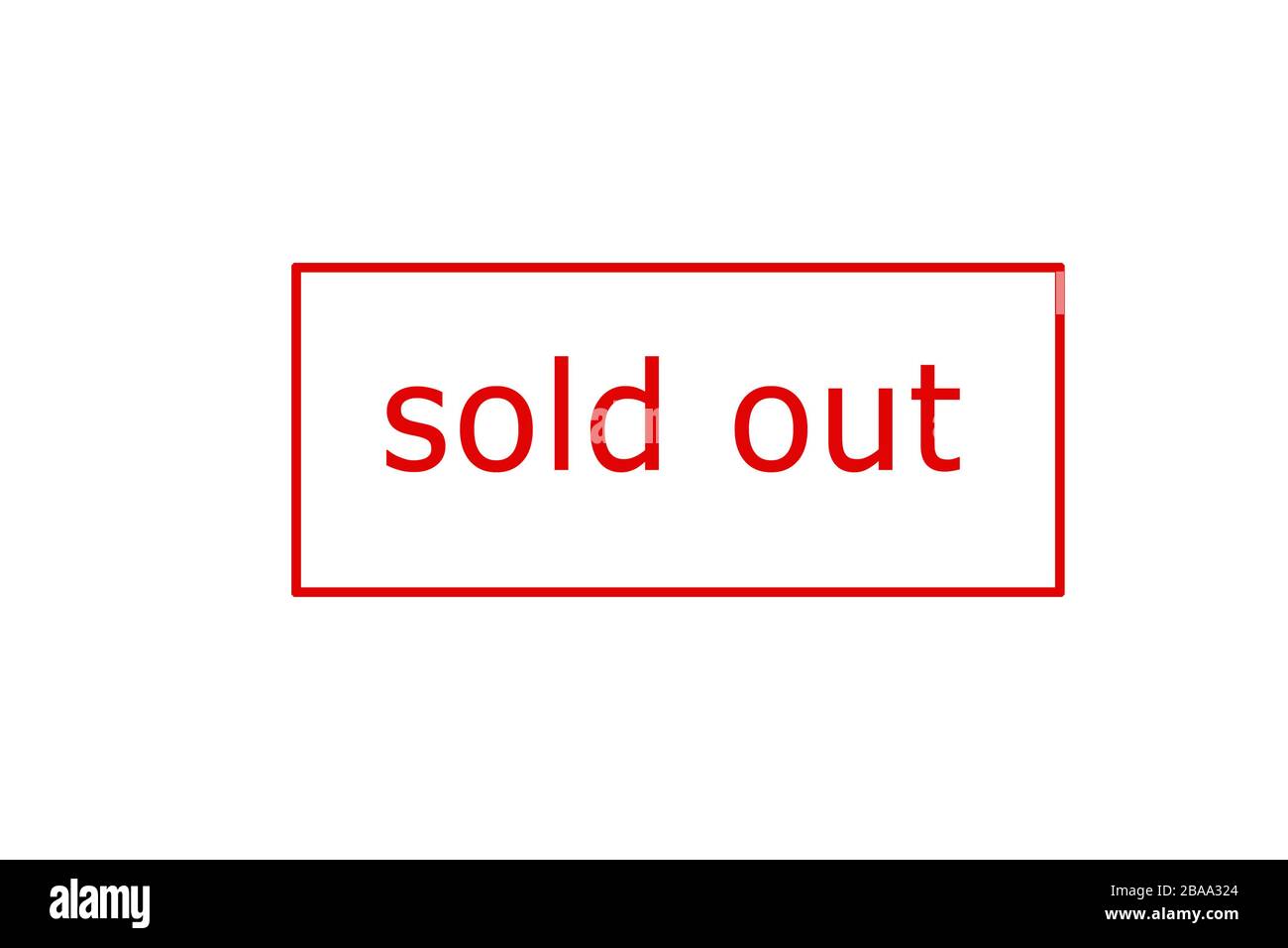 Sold out red stamp on a white background Stock Photo - Alamy