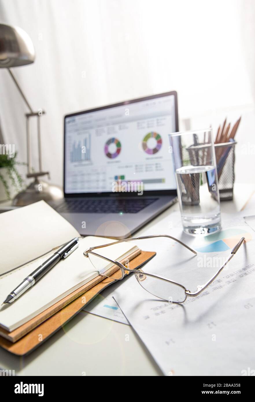 The desk that occupy the home Stock Photo - Alamy