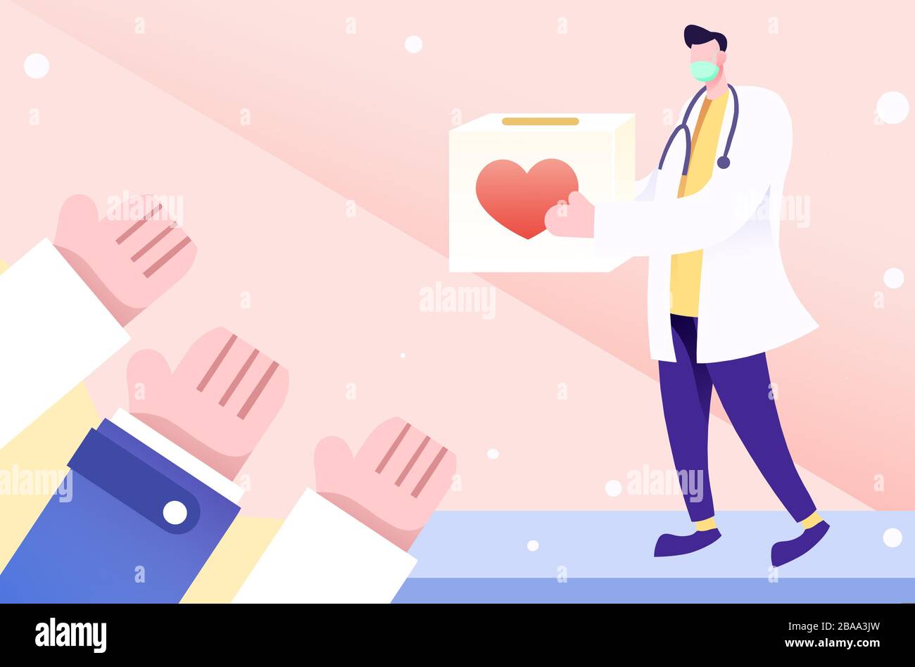 The doctor box illustrations with love Stock Photo - Alamy