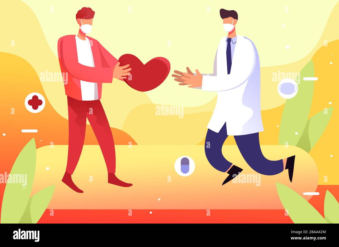 The doctor-patient relationship illustrations Stock Photo - Alamy
