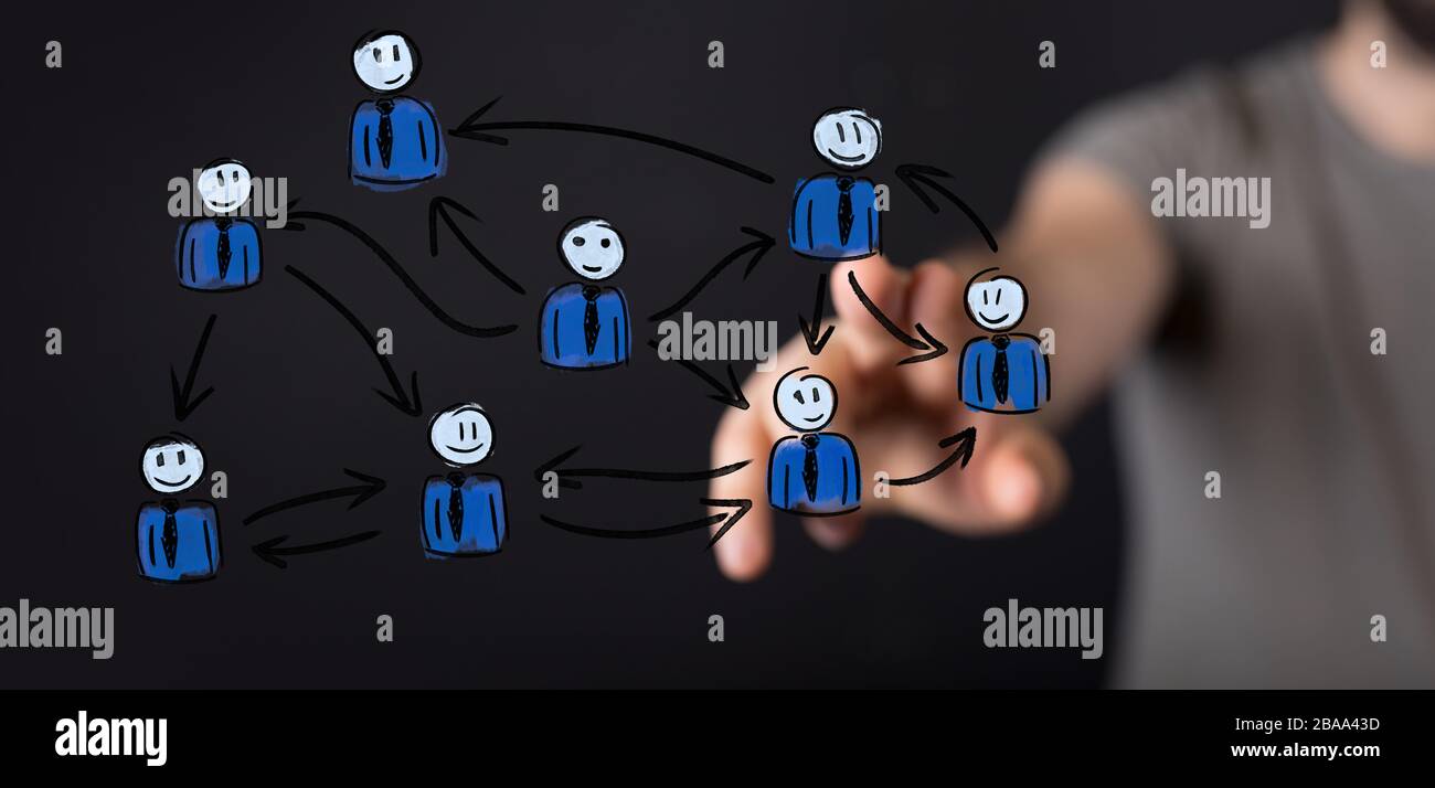 A team work connection digital concept Stock Photo - Alamy