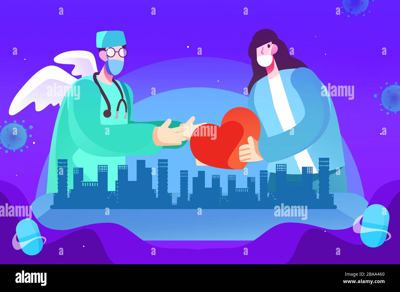 The doctor-patient relationship illustrations Stock Photo - Alamy