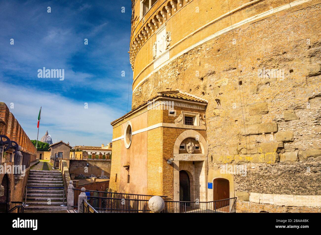 Architectural details of Castel Sant Angelo or Mausoleum of Hadrian ...