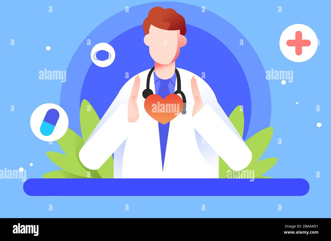 Love doctors illustration Stock Photo - Alamy