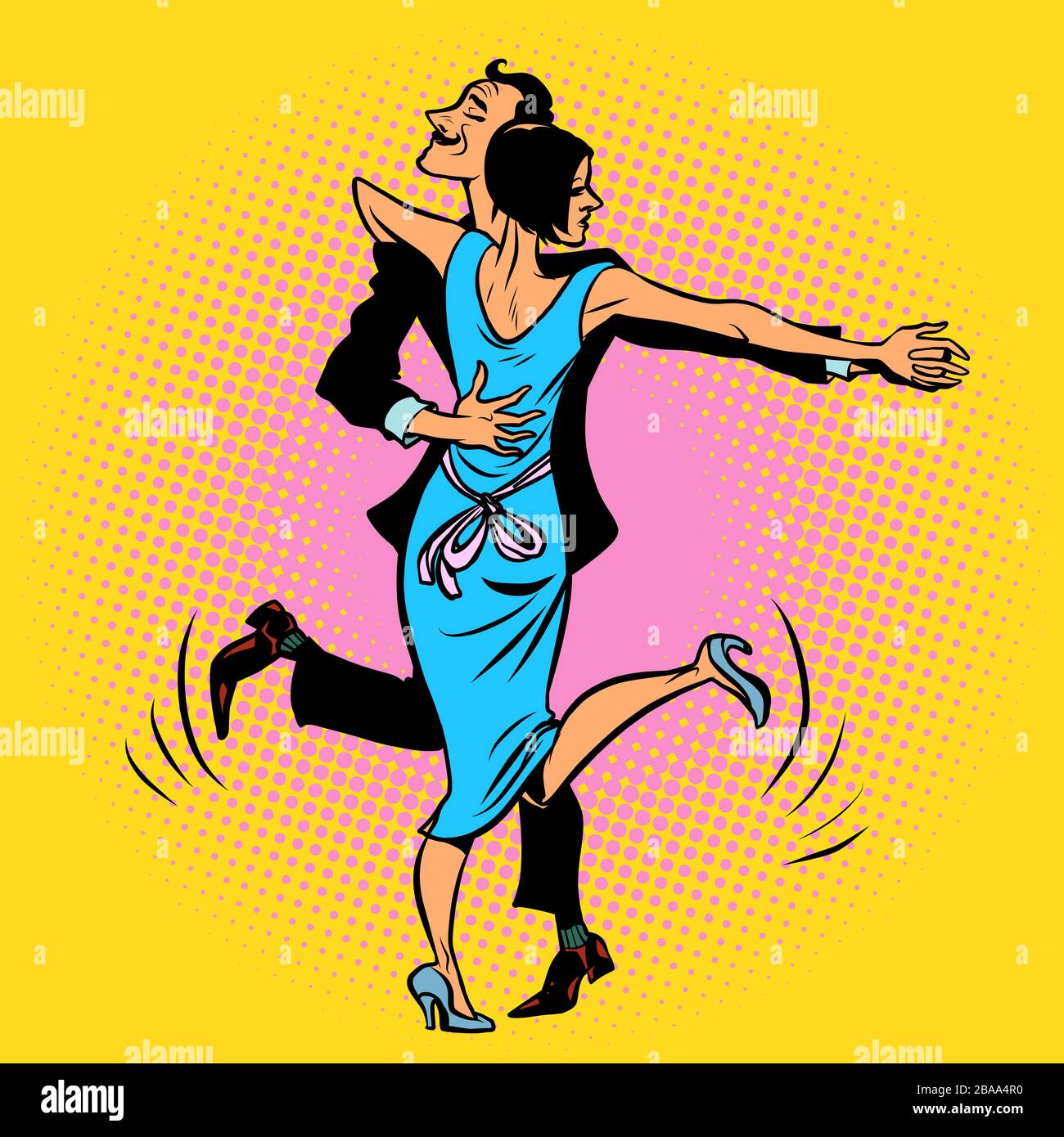 Woman couple man dancing club Stock Vector Images - Alamy