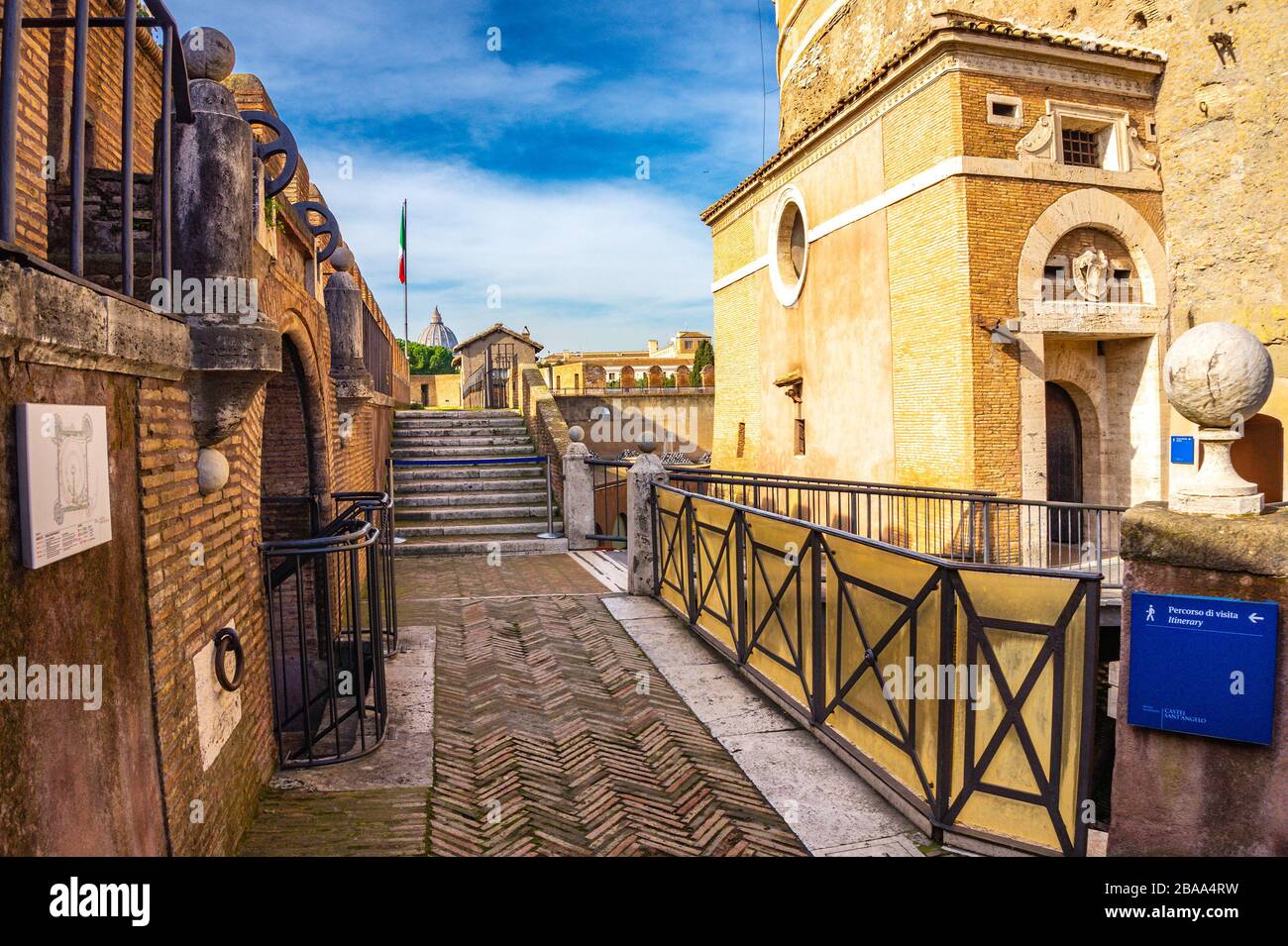 Architectural details of Castel Sant Angelo or Mausoleum of Hadrian ...
